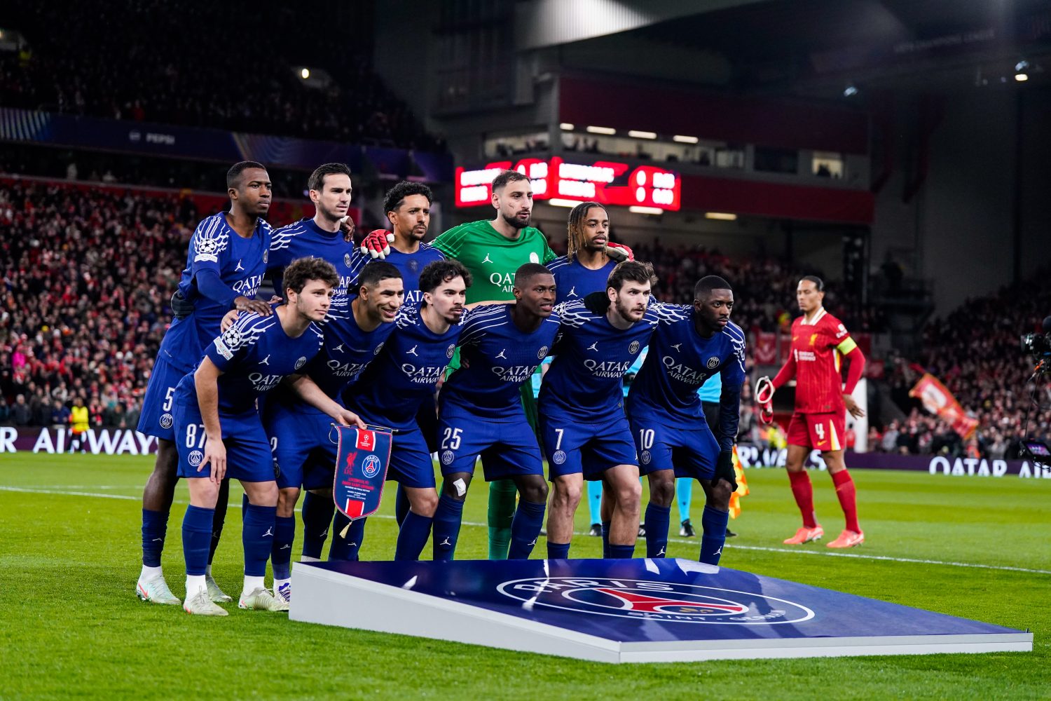 A European "top line-up" featuring several PSG players