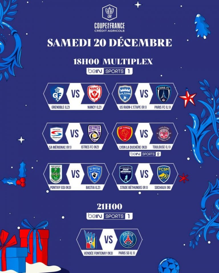 French Cup – Dates and Broadcast, the round of 32 set!